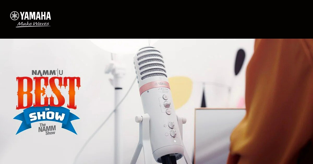 El micrófono para streaming Yamaha AG01 USB es premiado como con el premio Best in Show Award en ...